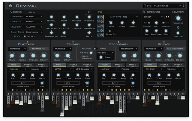 Audreio released Revival - Drawbar Synthesizer Plugin - SYNTH ANATOMY