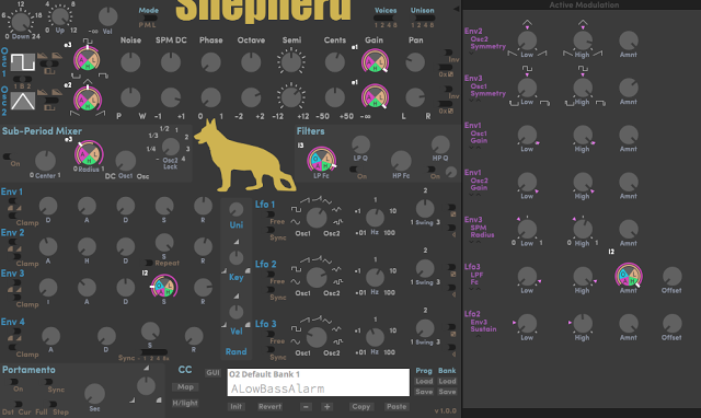 Blind Dog Designs released Shepherd Synthesizer for VST/AU - SYNTH ANATOMY