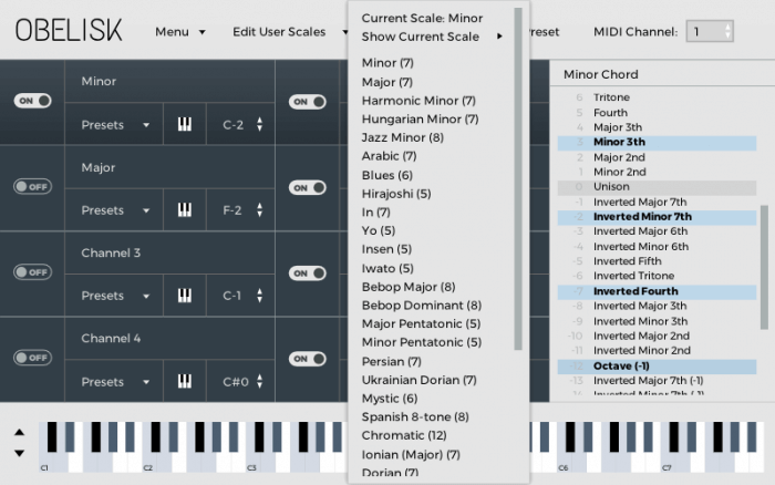 FrozenPlain Obelisk MIDI - A Creative MIDI Plugin For Experimenting With Chords & Harmonies ...