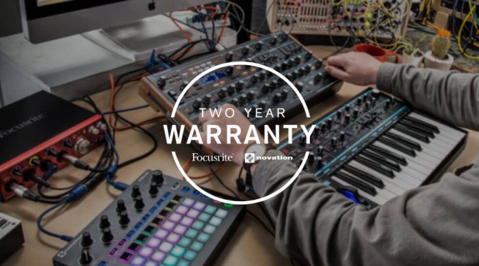 2 Years Of Warranty On Every Focusrite Novation Product