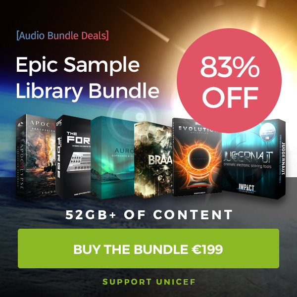 Save 83% OFF On The Epic Sample Library Bundle Vol.1 For Kontakt 5