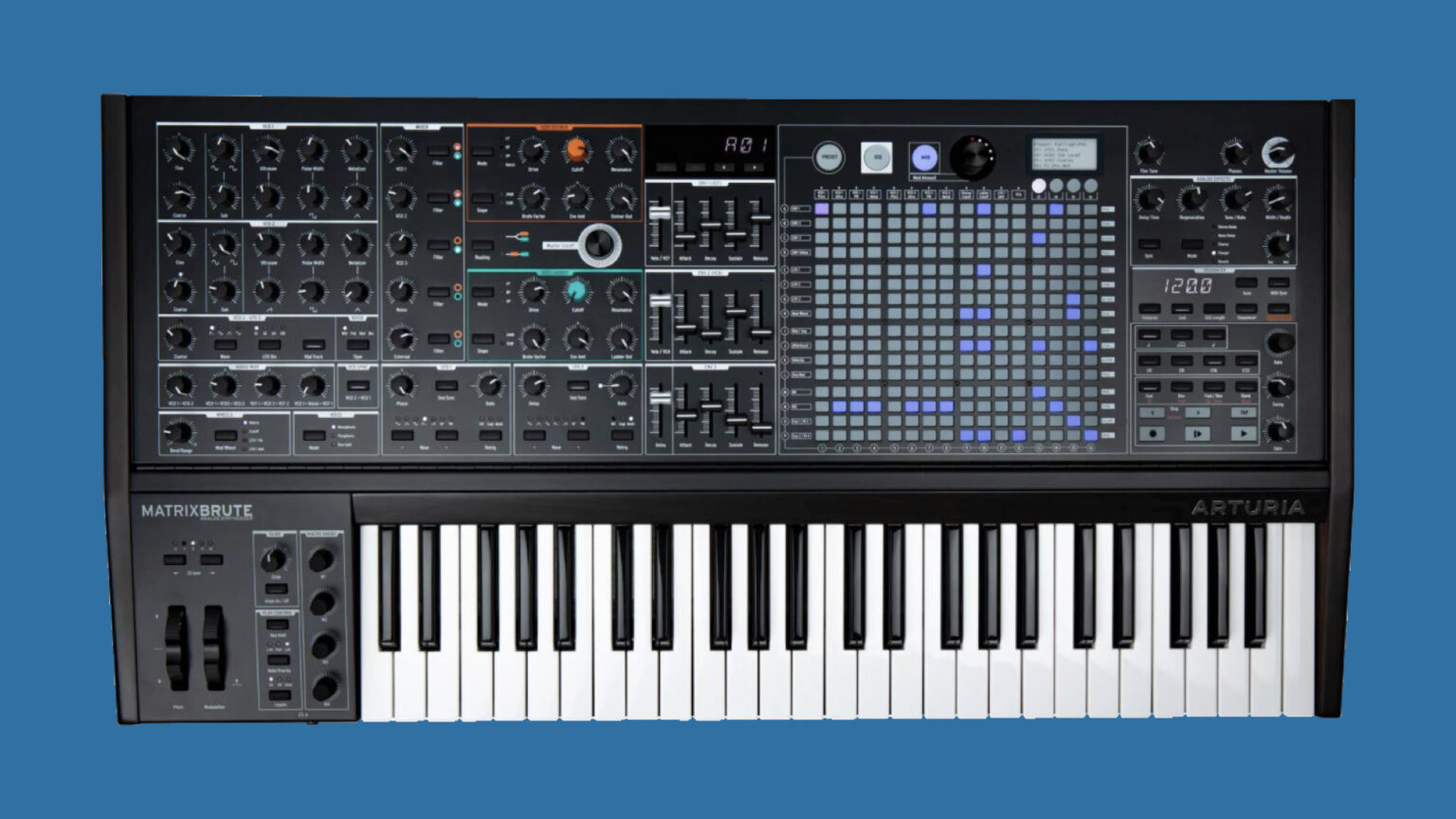 Arturia MatrixBrute Noir, Paraphonic Analog Matrix Synth In Black Clothes