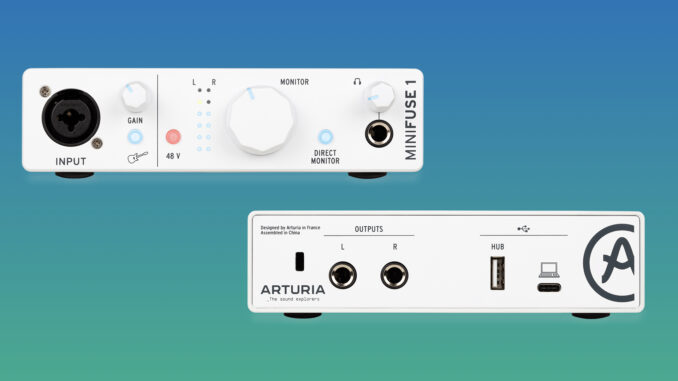 Arturia MiniFuse, new firmware 1.5 update brings loopback recording