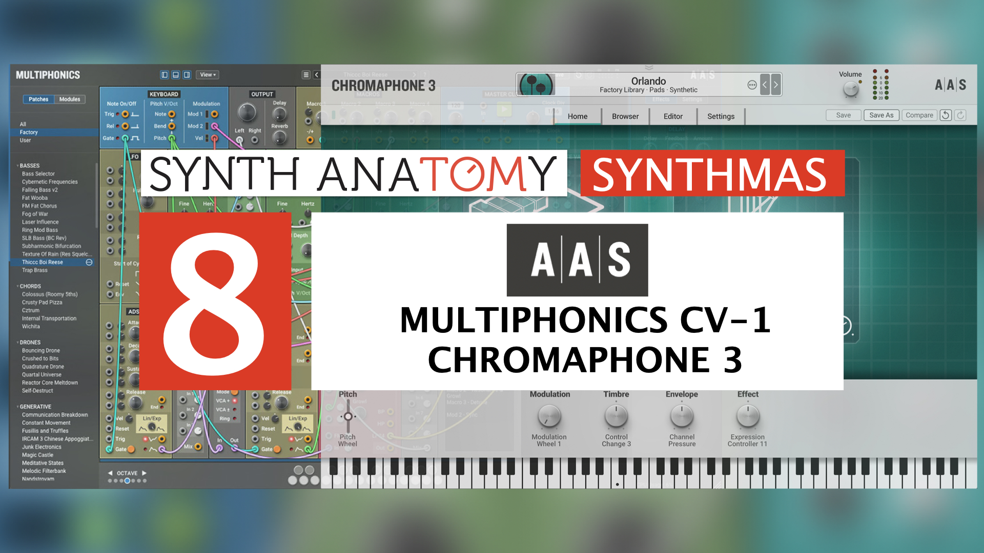 SYNTHMAS Giveaway #8: enter to win 1 license of AAS Multiphonics CV-1 or Chromaphone 3