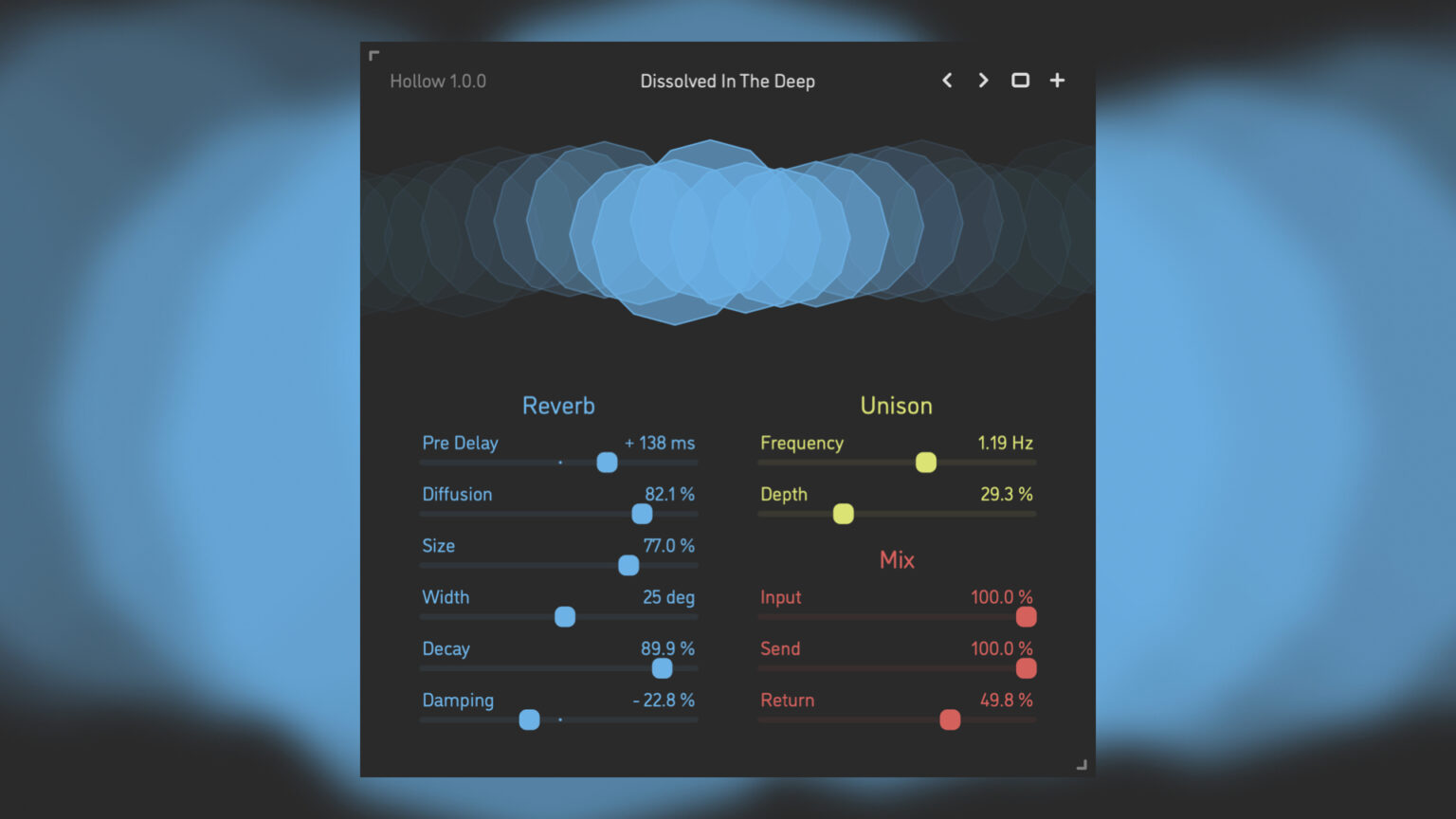Sinevibes Hollow, new reverb plugin for epic spaces with 15+ minutes tails