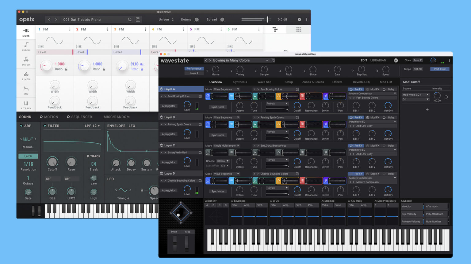 Korg opsix and wavestate are now available as native synthesizer plugins