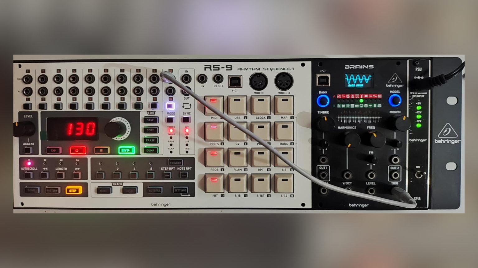 Behringer RS-9, new TR-style Eurorack drum sequencer module prototype