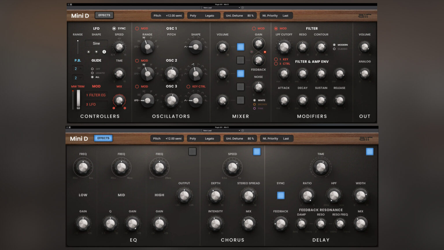 Akai Pro releases two new MPC Plugins: Mini D polysynth and AIR Flavor Pro retro multi-fx