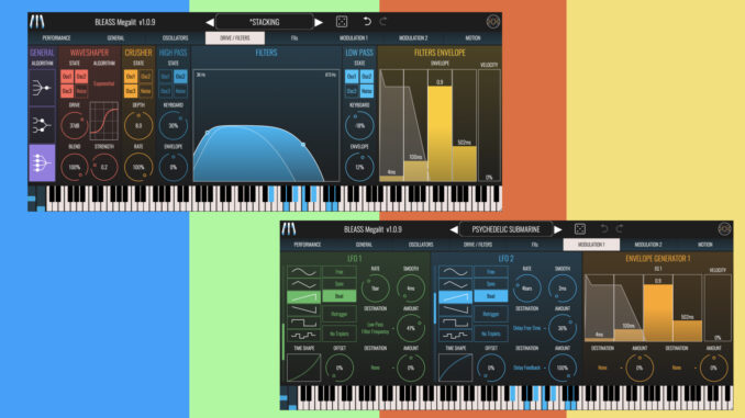 BLEASS Megalit, new easy-to-use wavetable synth for macOS, Windows, and iOS