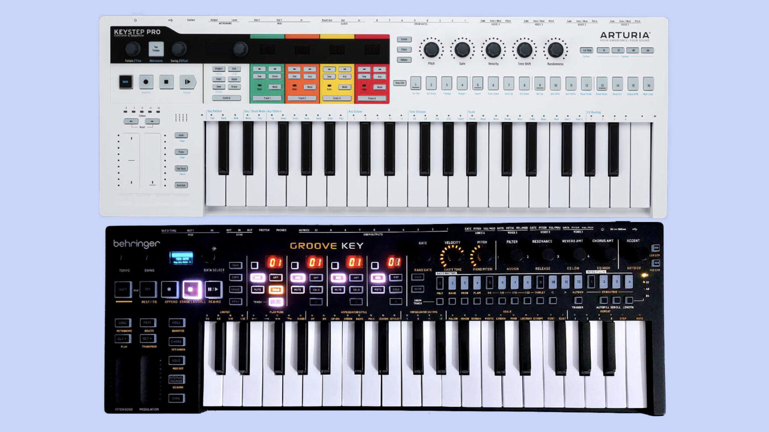 Behringer Groove Key, a Keystep Pro inspired groovebox and MIDI CV ...