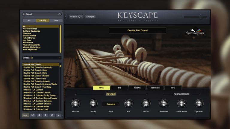 Spectrasonics Keyscape 1.5, free update adds new Double Felt Grand Piano
