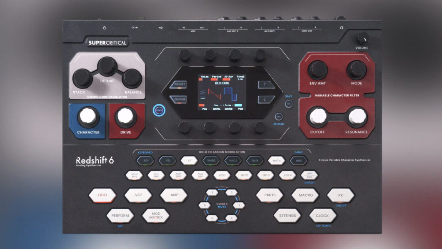 Supercritical Redshift 6, desktop "demon core" analog polysynth ...