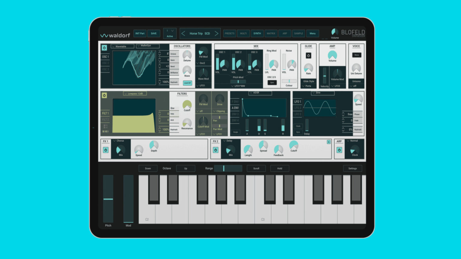 Waldorf Blofeld plugin now for iPads, the software version of the ...