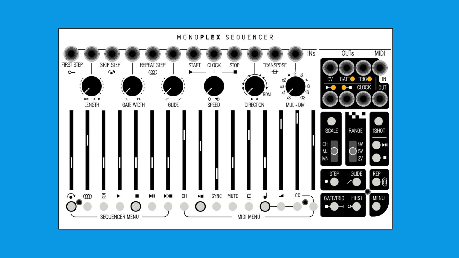 Koma Elektronik Monoplex: one creative Komplex sequencer track plus extras taken to Eurorack ...