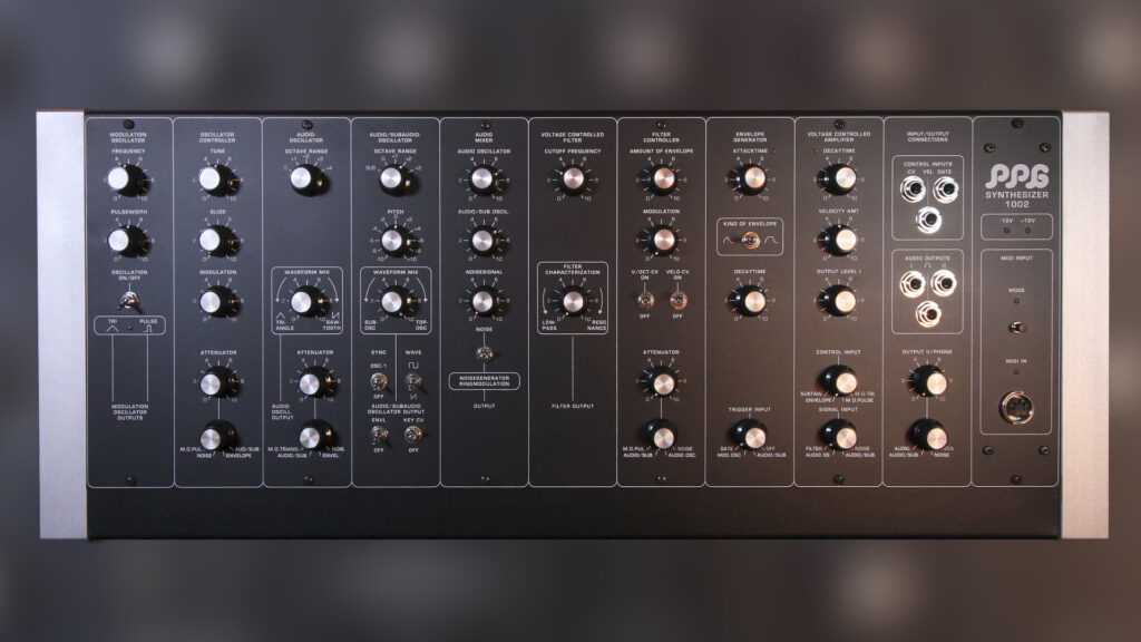 PPG 1002 Mk2, reissue of Wolfgang Palm's super rare analog Synthesizer ...
