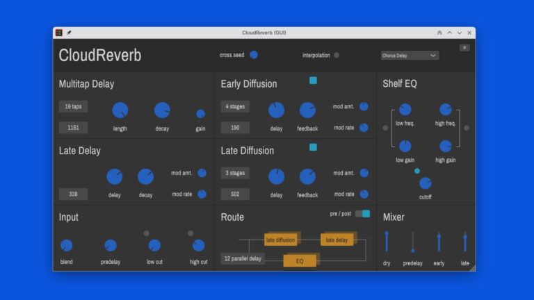 Xunil-cloud CloudReverb, an open-source free cross-platform reverb ...