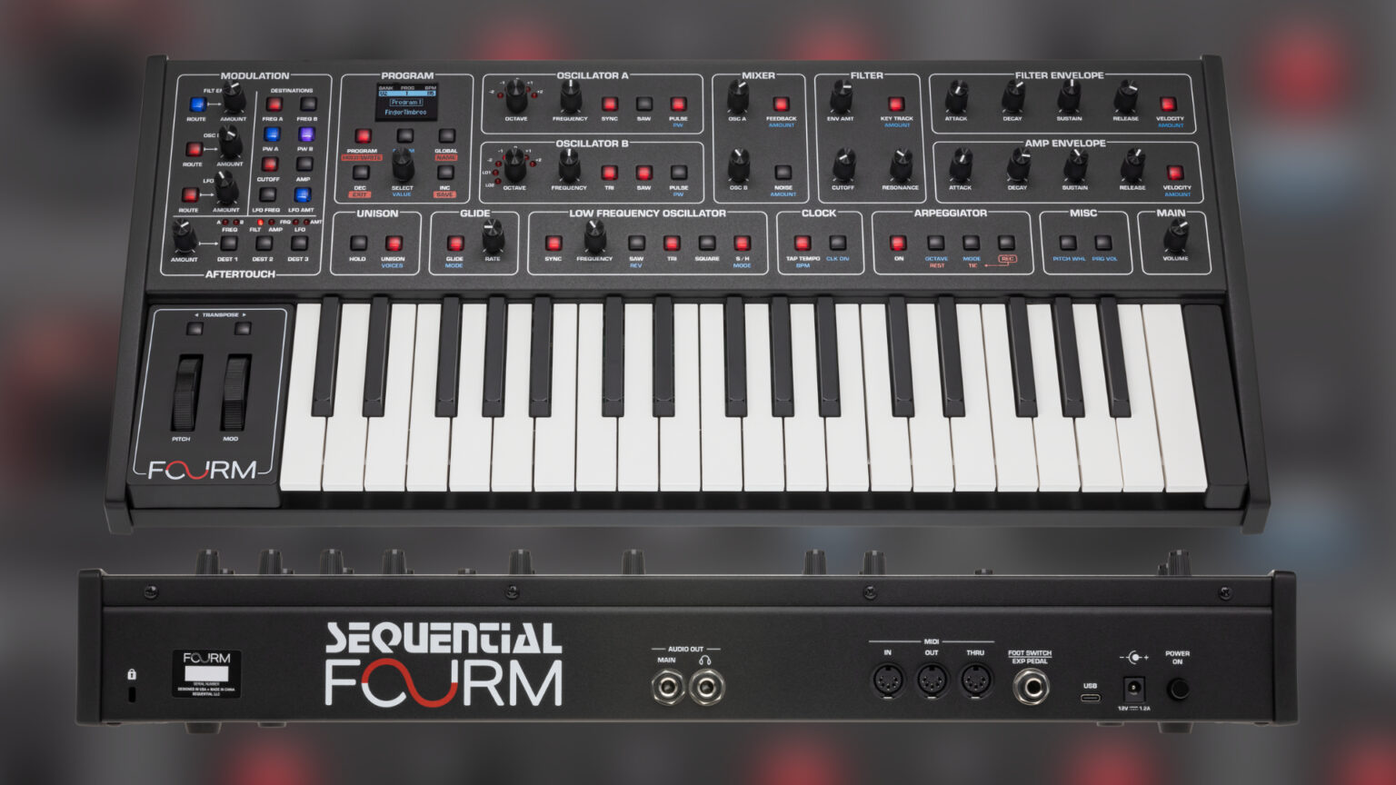 Sequential Fourm, an expressive polyphonic analog Synthesizer with the ...
