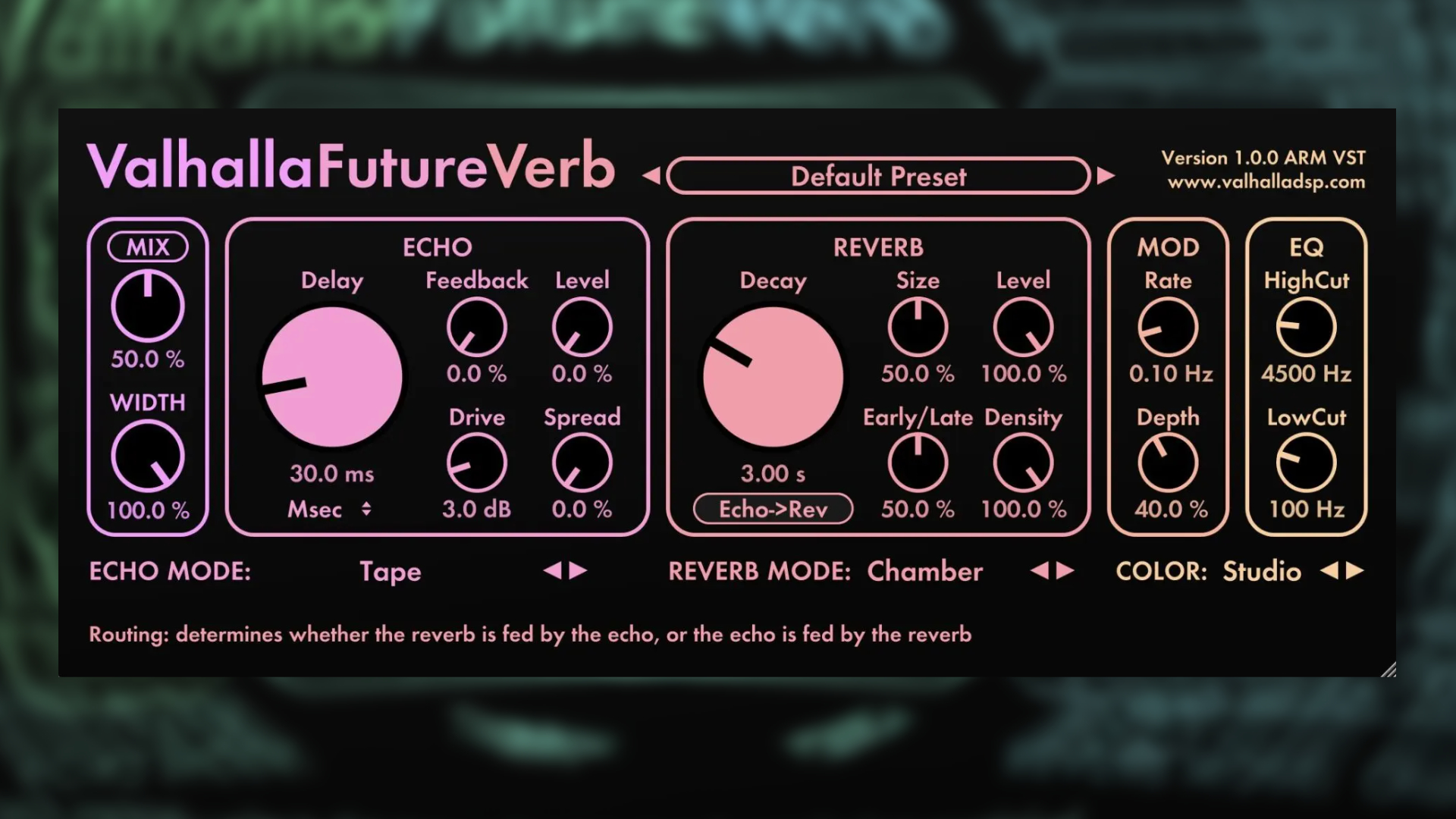 ValhallaFutureVerb plugin - SYNTH ANATOMY